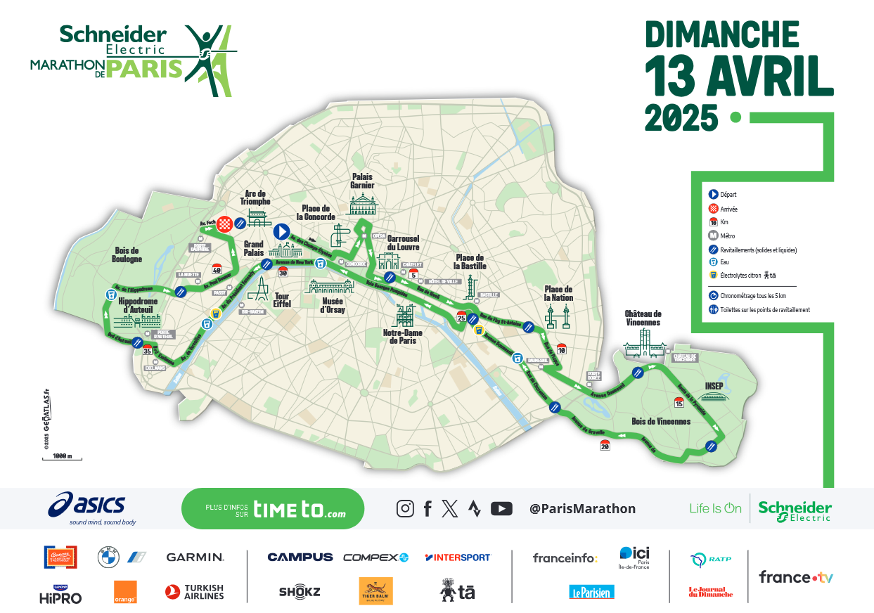 Marathon de Paris 2025 : parcours, animations, suivi de course, ce que vous devez savoir ...